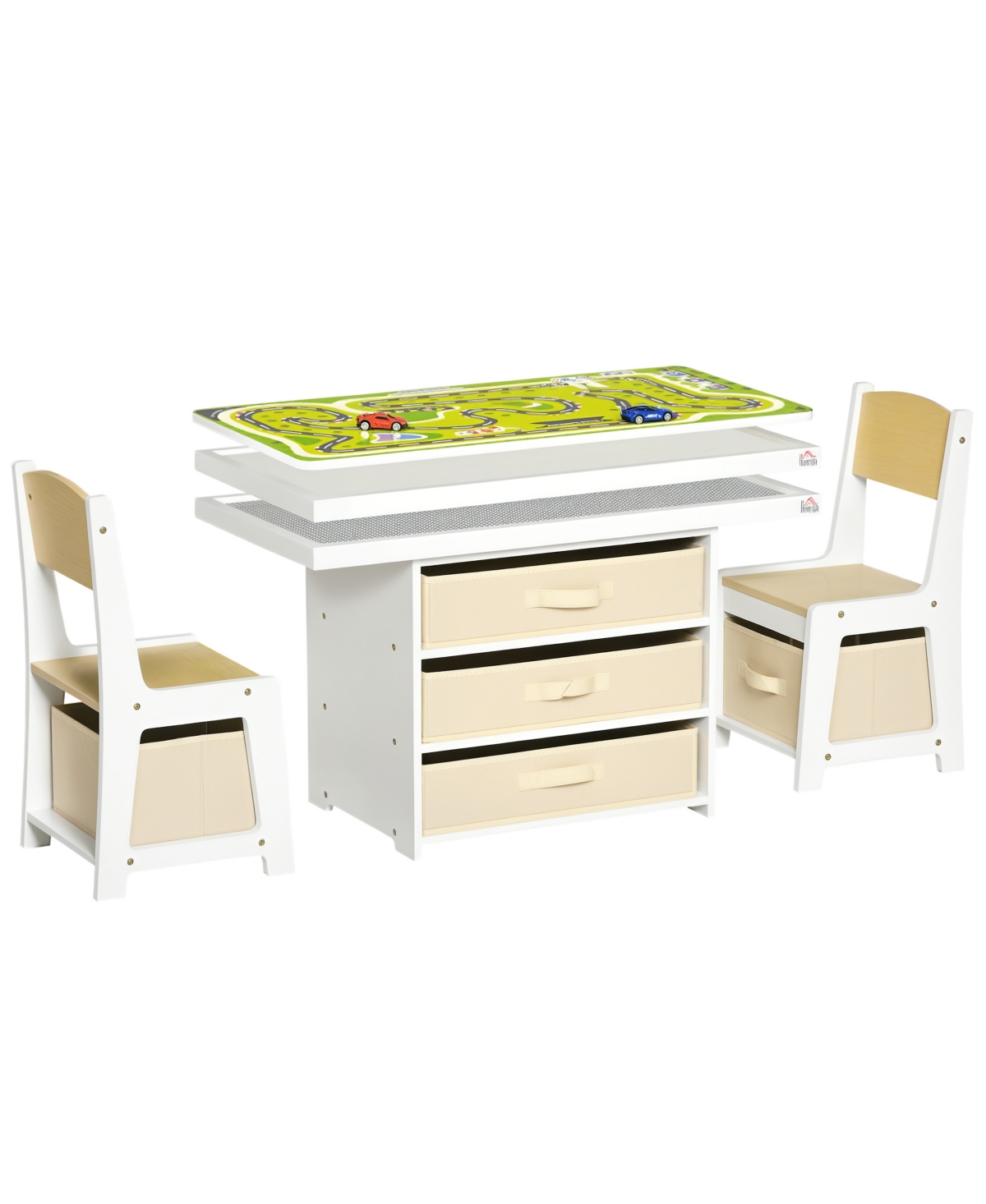 Click here for Hongge 3 in 1 Kids Activity Table and Chair Set wi... prices