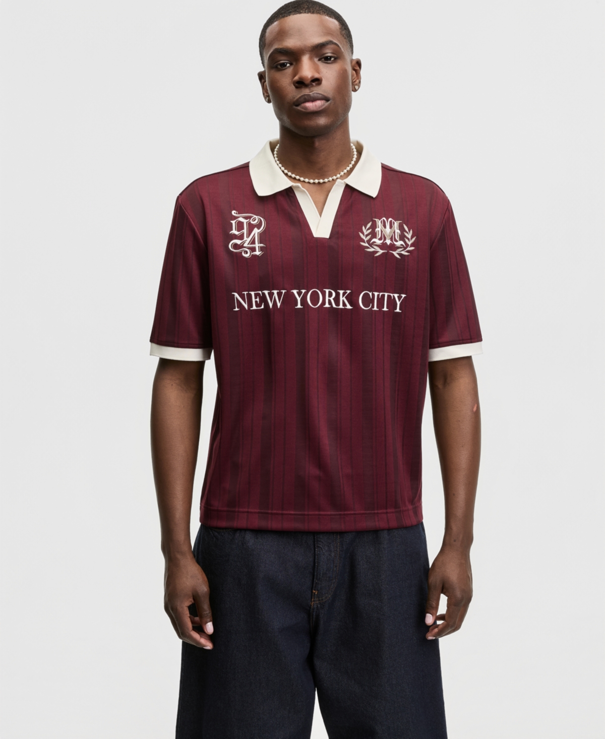 Click here for Mode of One Mens New York City Soccer Polo Shirt... prices