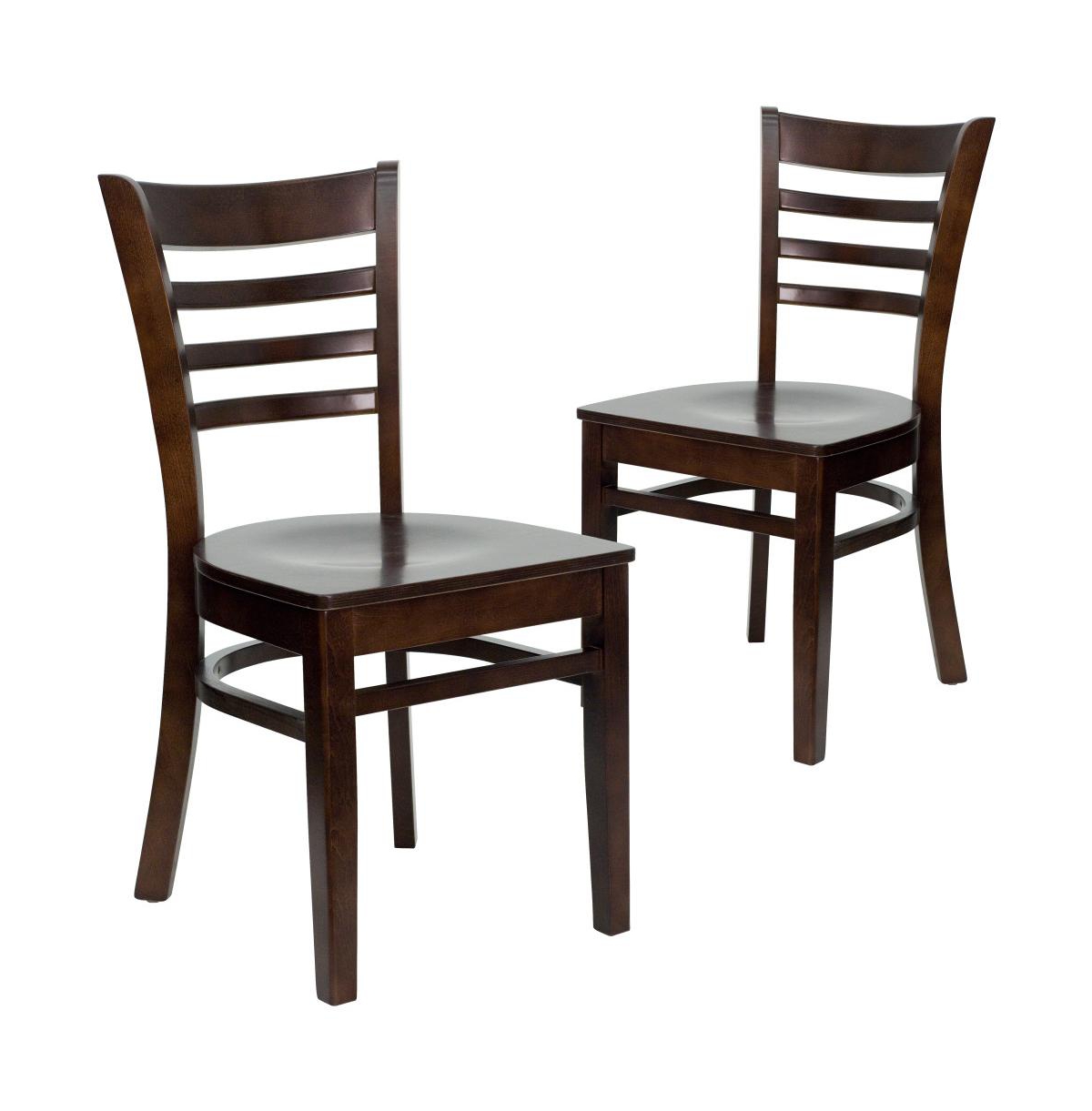 Click here for Emma+Oliver 2 Pack Ladder Back Wooden Restaurant C... prices