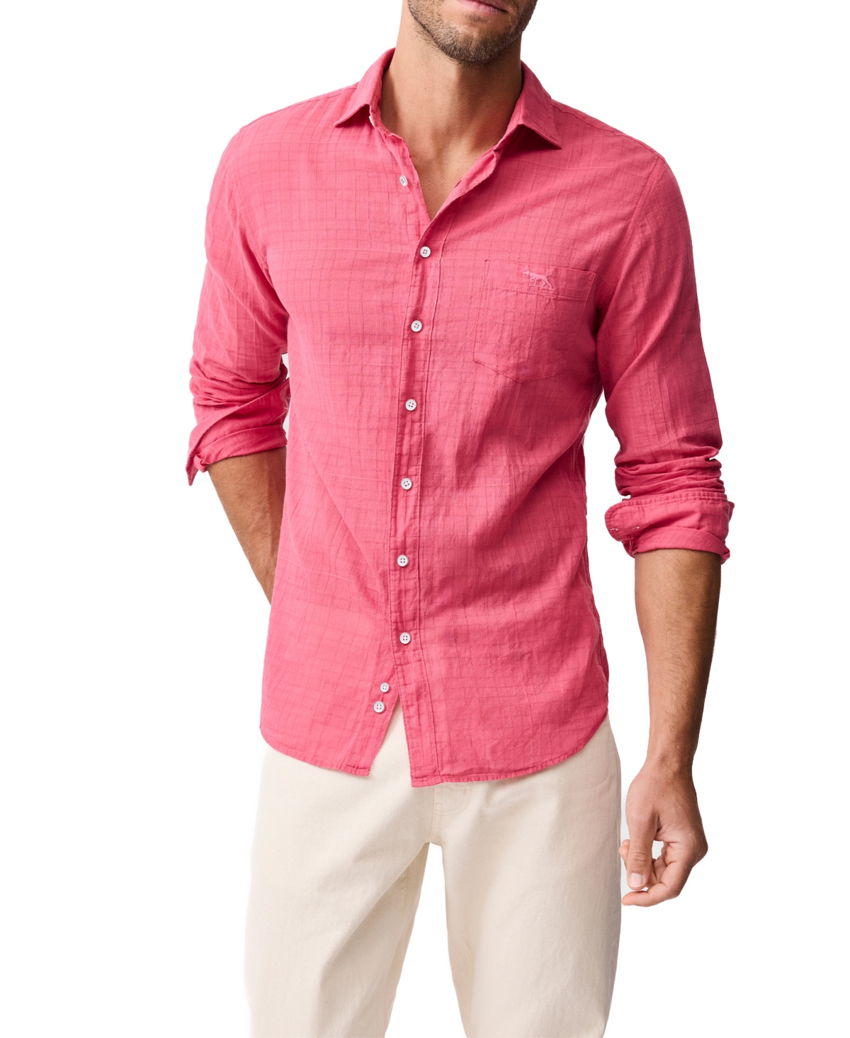 Click here for Rodd & Gunn Mens Taupo Bay Shirt - Geranium prices
