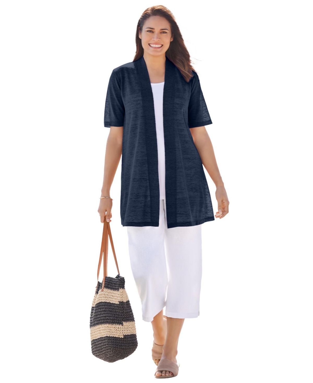 Click here for Woman Within Plus Size Within Lightweight Open Fro... prices