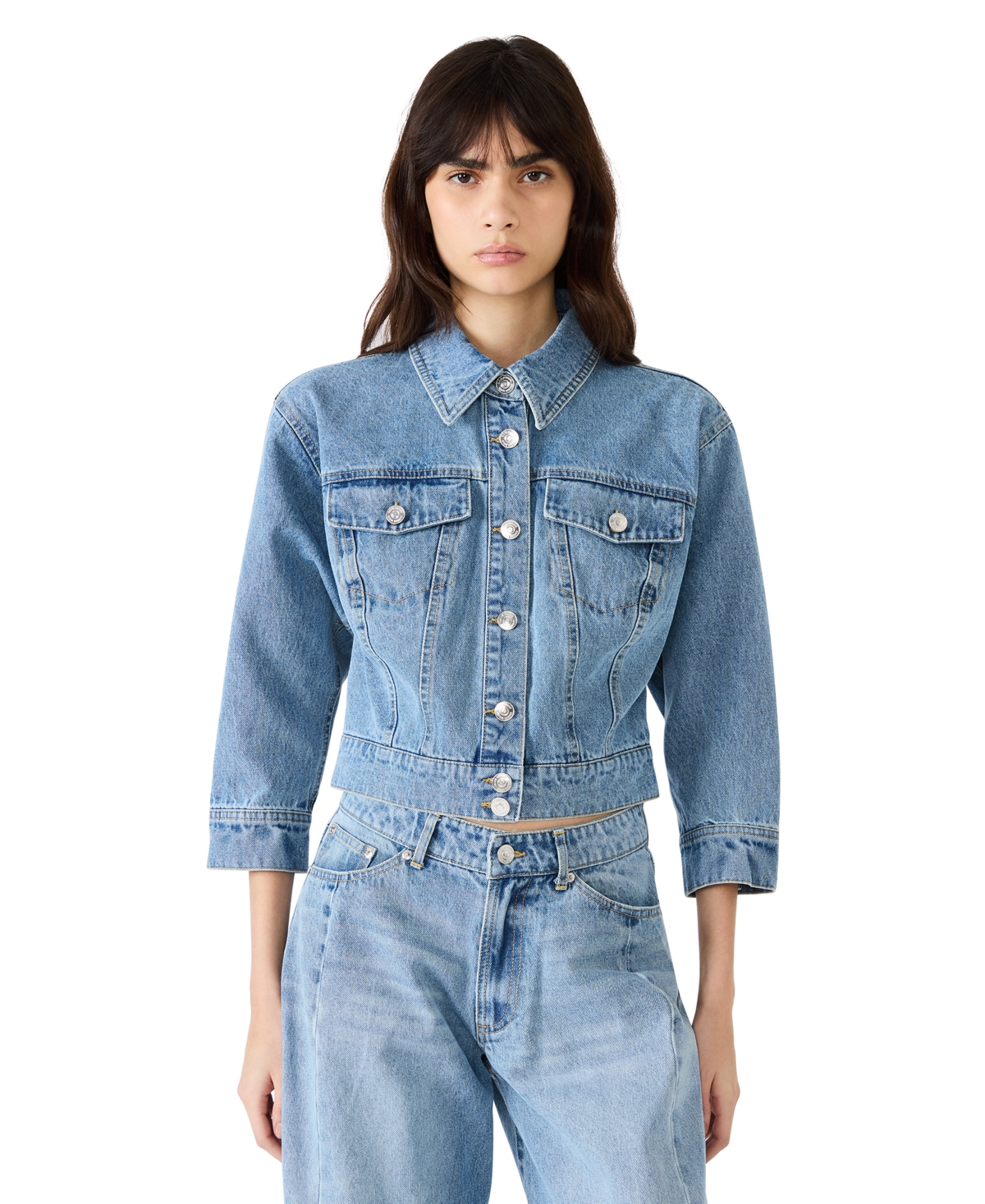 Click here for Steve Madden Womens Collared Neck Jacket - Chloe w... prices