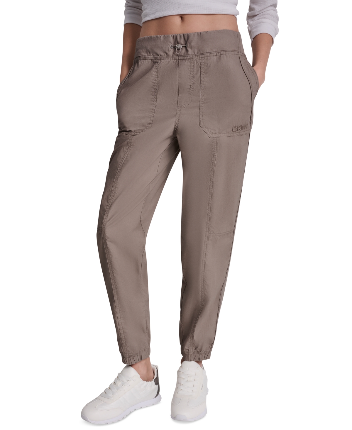 Click here for Dkny Sport Womens High Rise Bungee Waist Seamed Jo... prices
