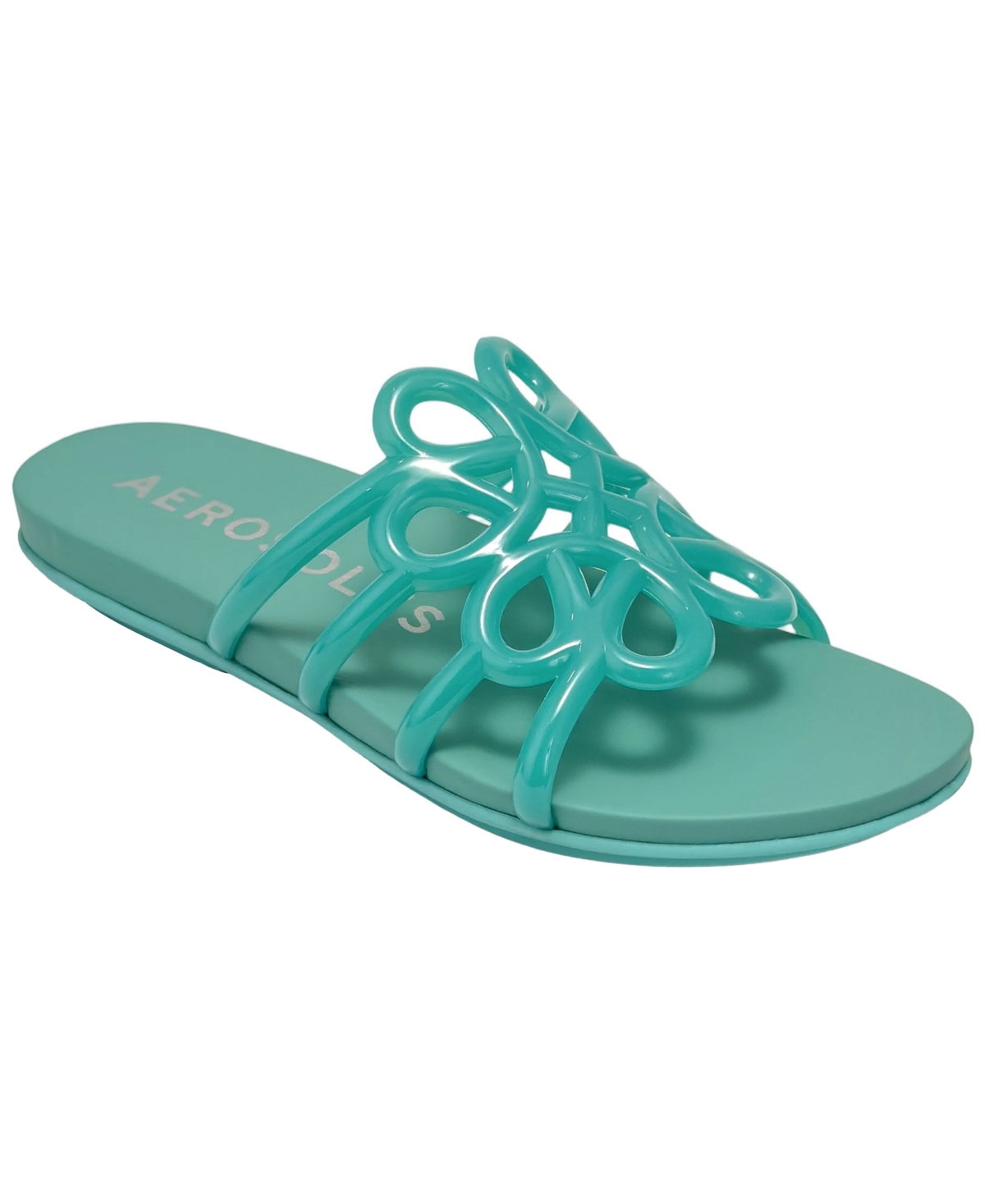 Click here for Aerosoles Womens Frida Open Toe Flat Sandals - Ice... prices