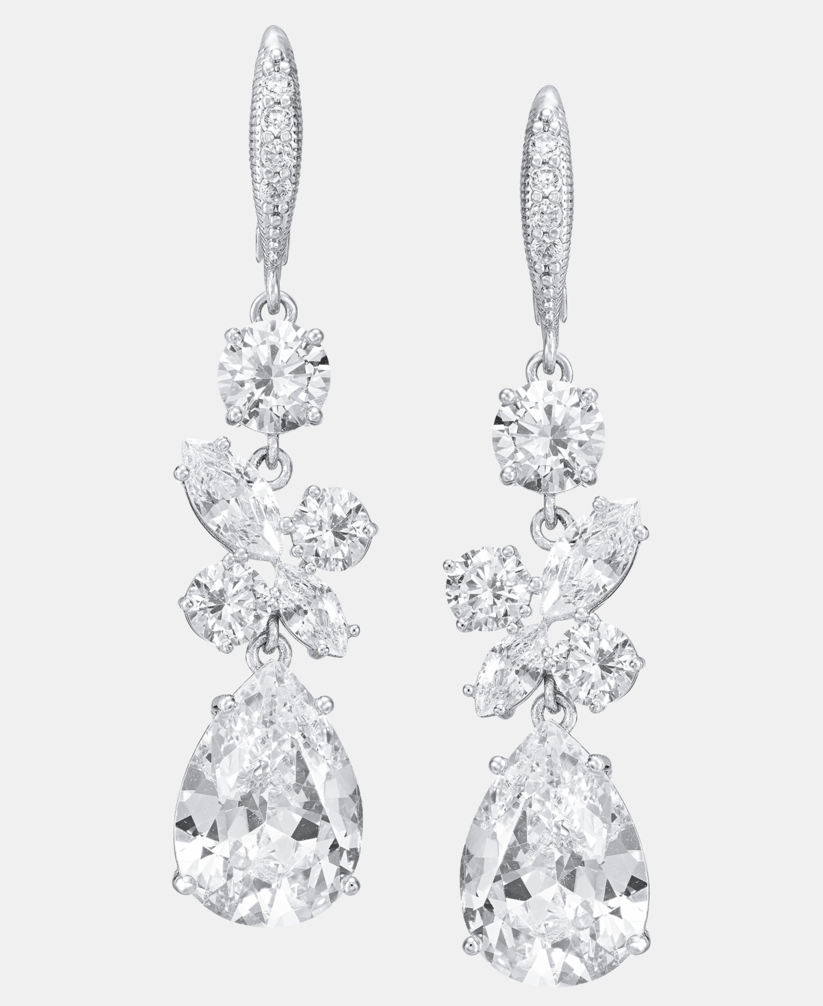 Click here for Givenchy Cubic Zirconia Cluster Triple Drop Earrin... prices
