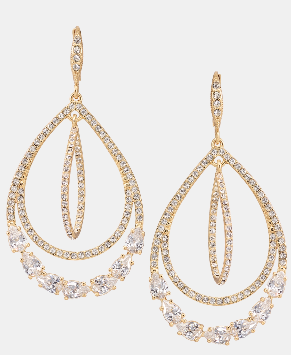 Click here for Givenchy Crystal Orbital Drop Earrings - White prices