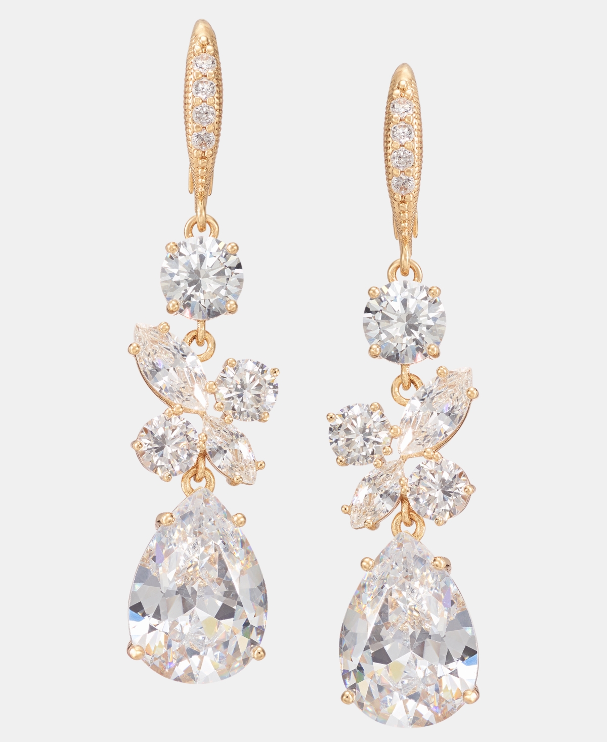 Click here for Givenchy Cubic Zirconia Cluster Triple Drop Earrin... prices