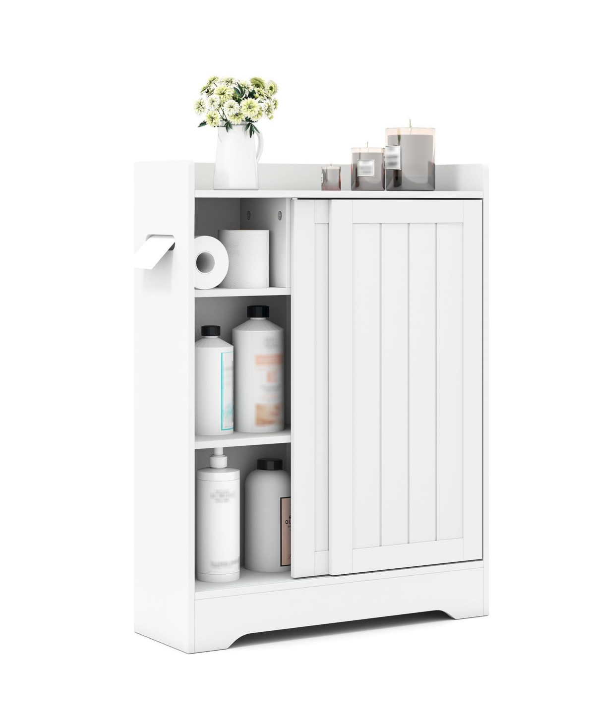 Click here for Volenca Slim Bathroom Floor Storage Cabinet with B... prices