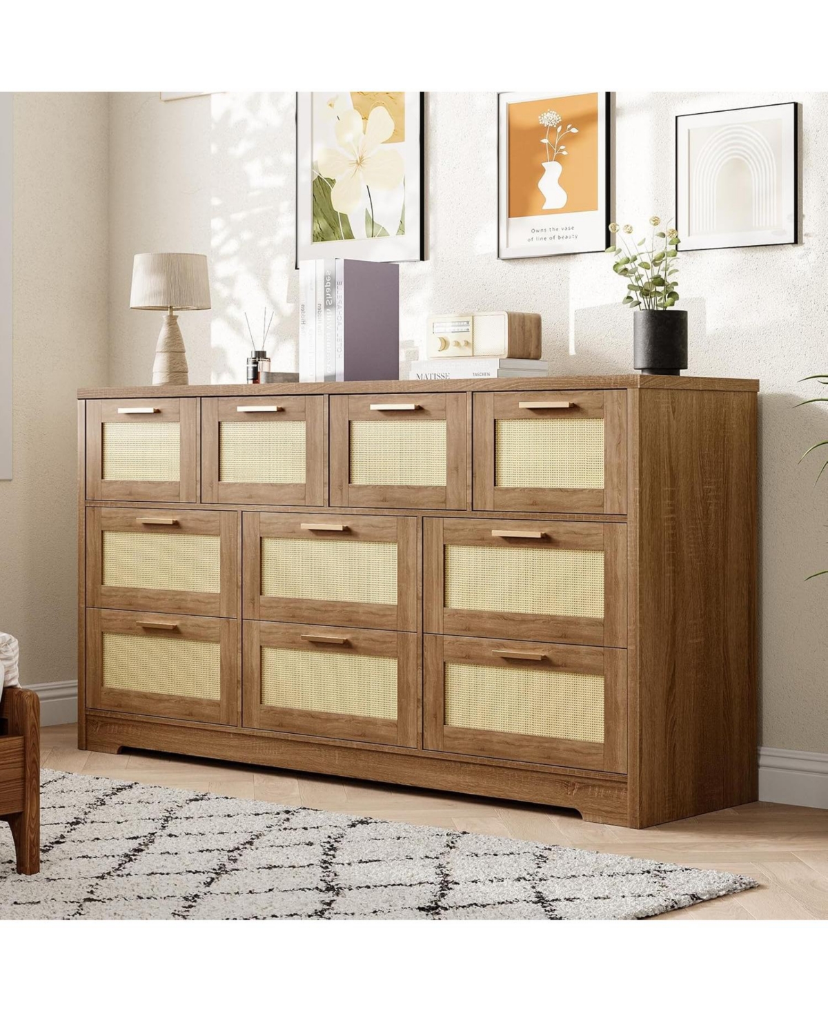 Click here for gaomon 10 Drawers Dresser for Bedroom  Rattan Ches... prices