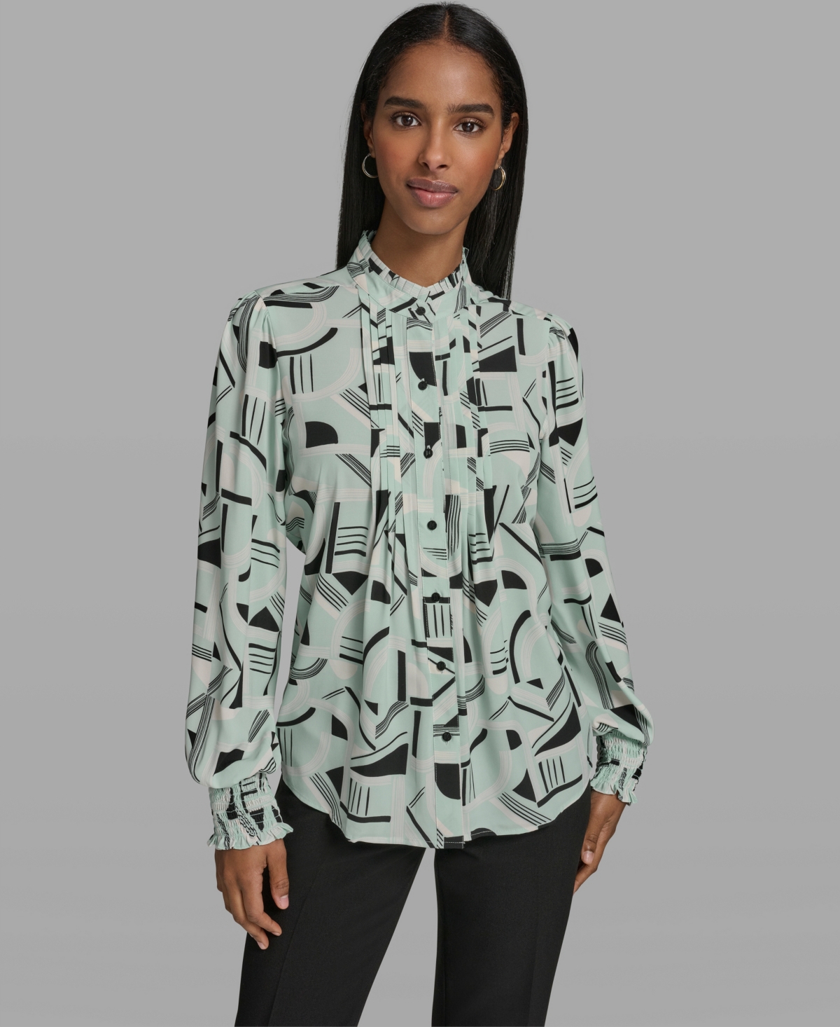 Click here for Karl Lagerfeld Paris Womens Mock Neck Top - Fresh... prices