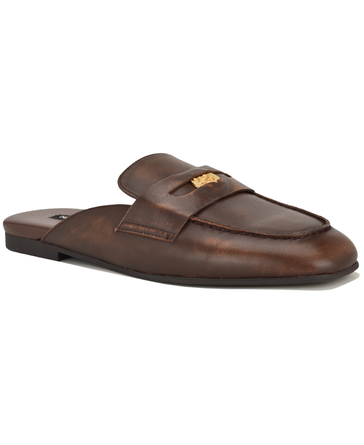 Click here for Nine West Womens Evans Mules Flats - Dark Brown Le... prices