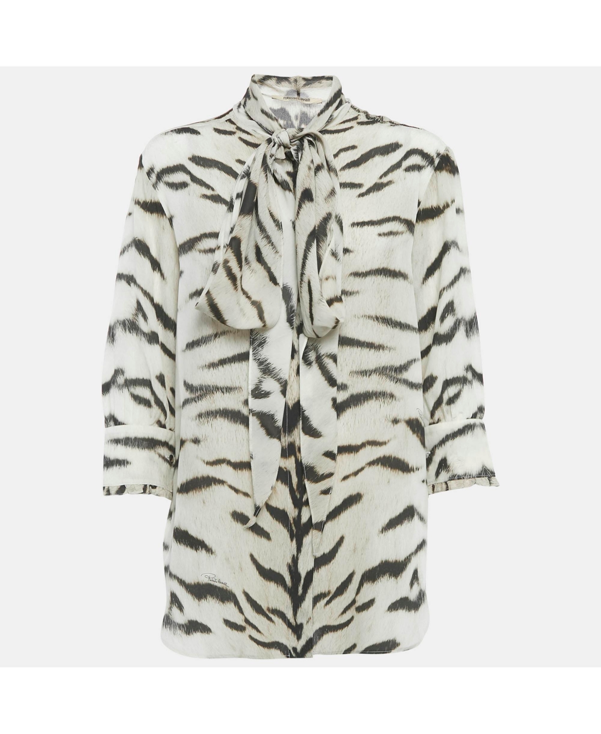 Click here for Pre-Owned Roberto Cavalli Womens White/black Zebra... prices