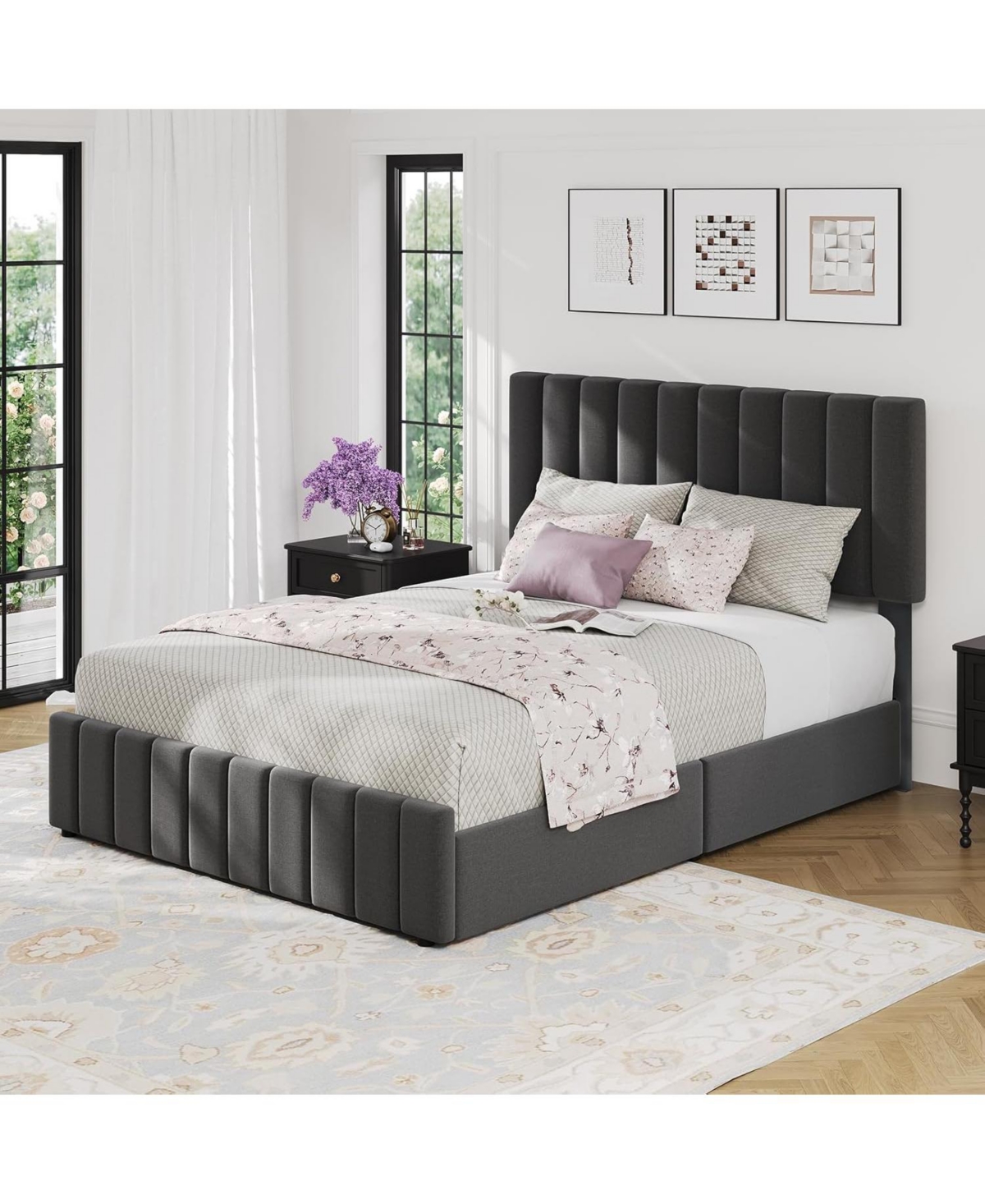 Click here for gaomon Queen Linen Upholstered Platform Bed Frame... prices