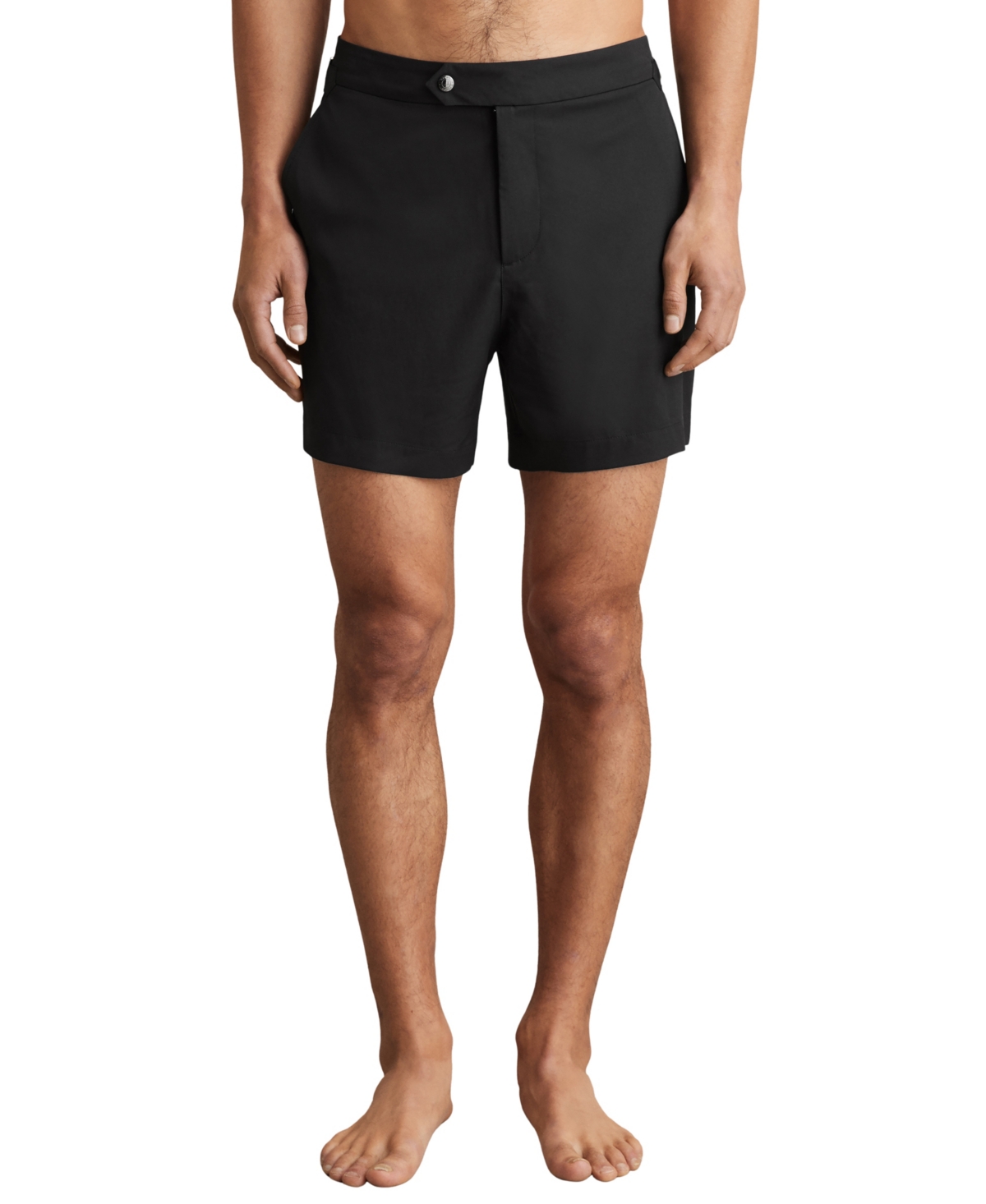 Click here for Reiss Mens Side-Adjuster Swim Shorts - Black prices