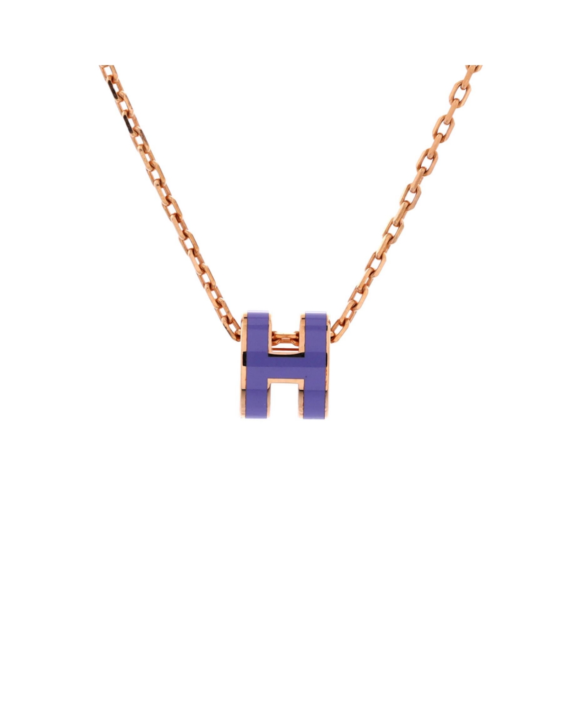 Click here for Pre-Owned Hermes Pop H Pendant Chain Necklace - En... prices