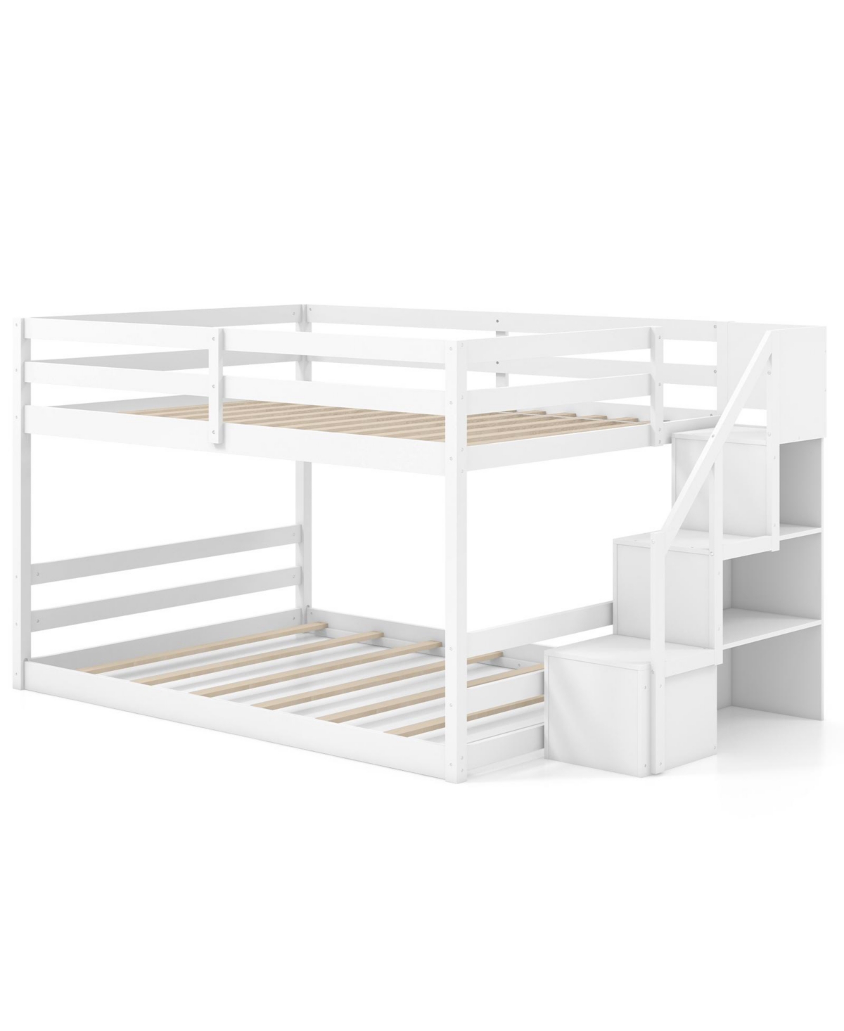 Click here for Slickblue Low Full Bunk Bed with Solid Wood and St... prices