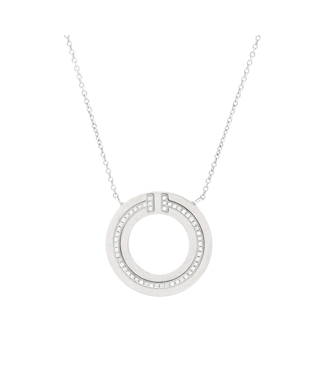 Click here for Pre-Owned Tiffany & Co T Circle Pendant Necklace -... prices