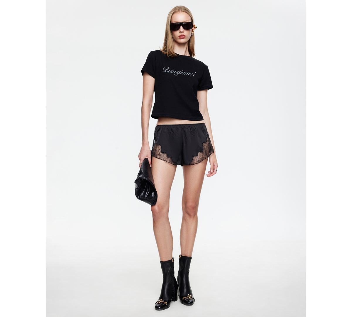 Click here for Lioness Womens Paradise Low-Rise Mini Shorts - Noi... prices