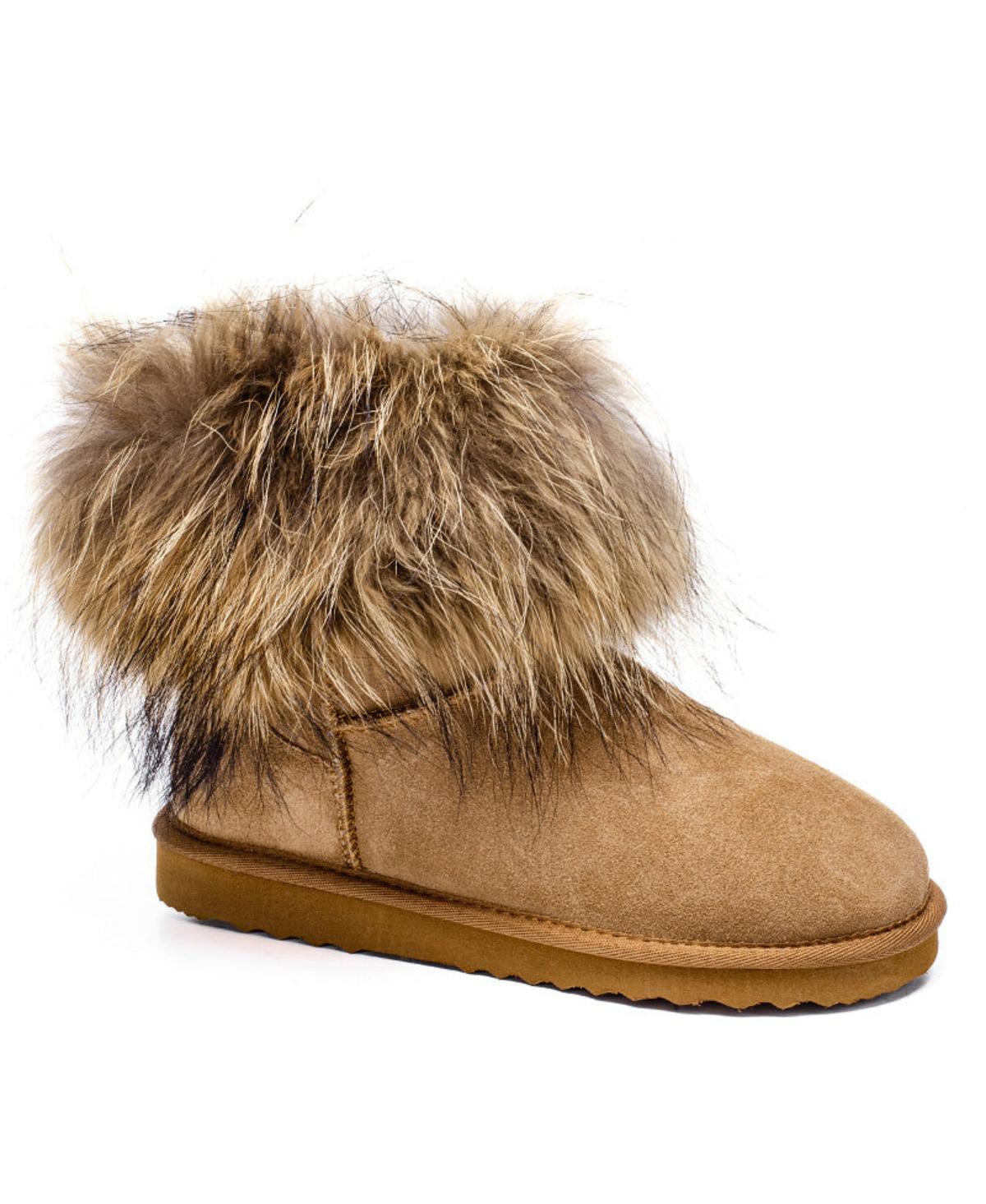 Click here for Pazstor Womens Shearling and Raccoon Hair Boots CY... prices