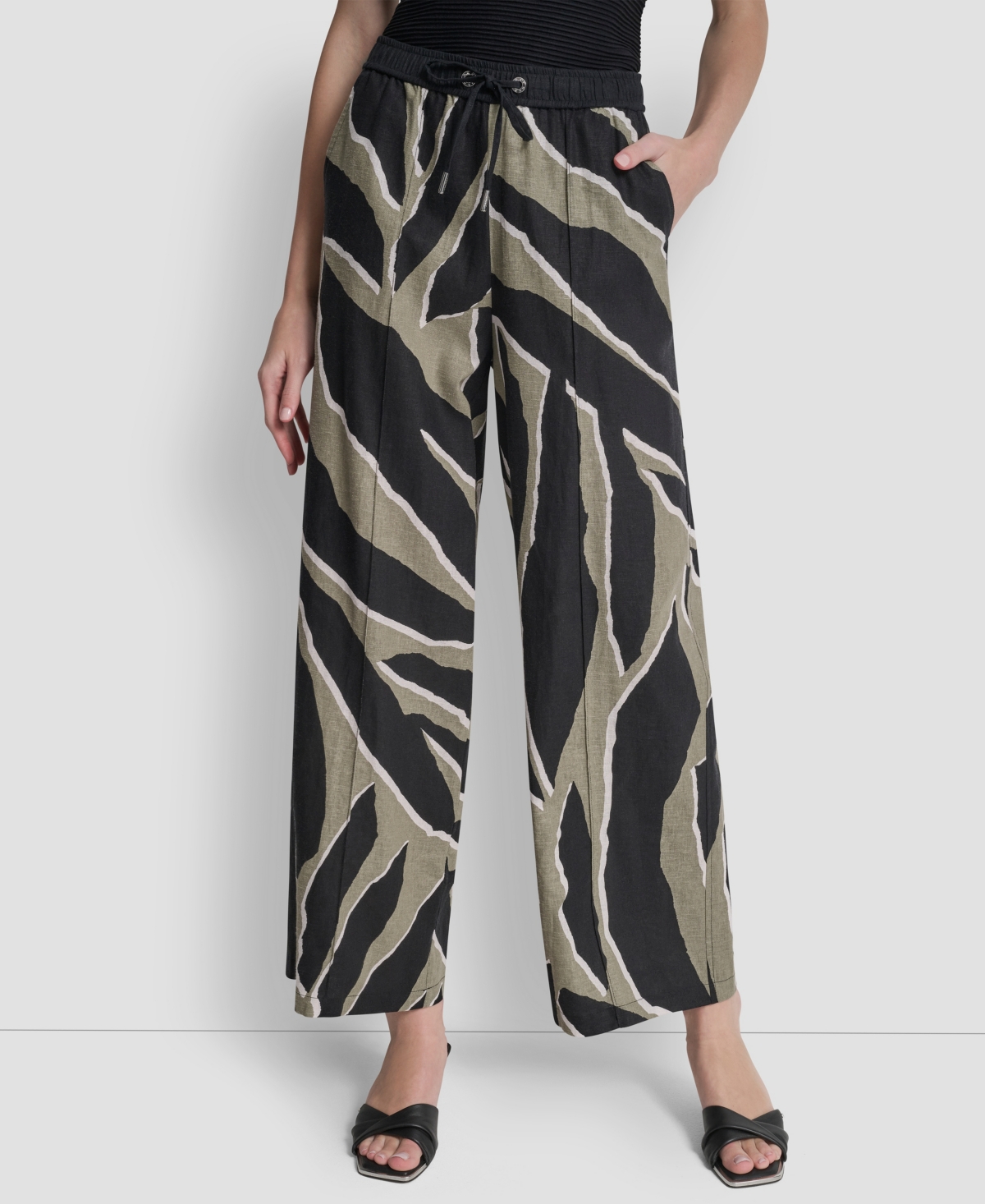 Click here for Dkny Womens Printed Drawstring Ankle-Length Pants... prices