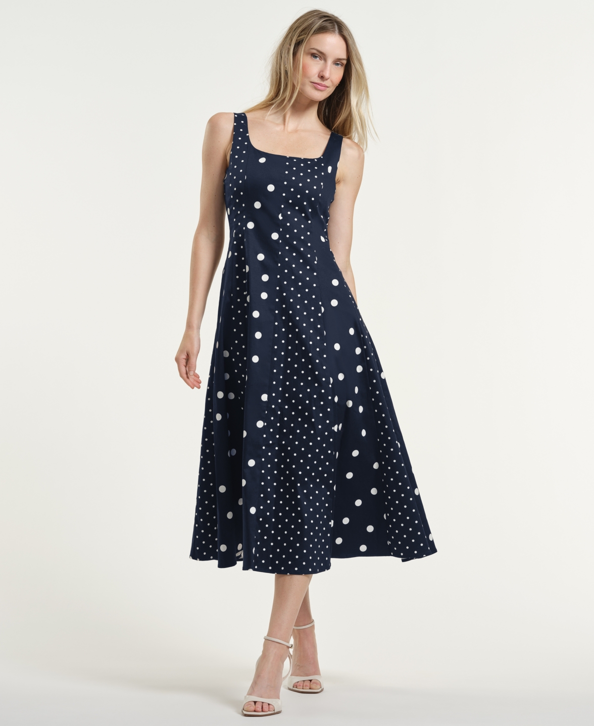 Click here for Isaac Mizrahi Womens Seamed Square Neck Midi Dress... prices