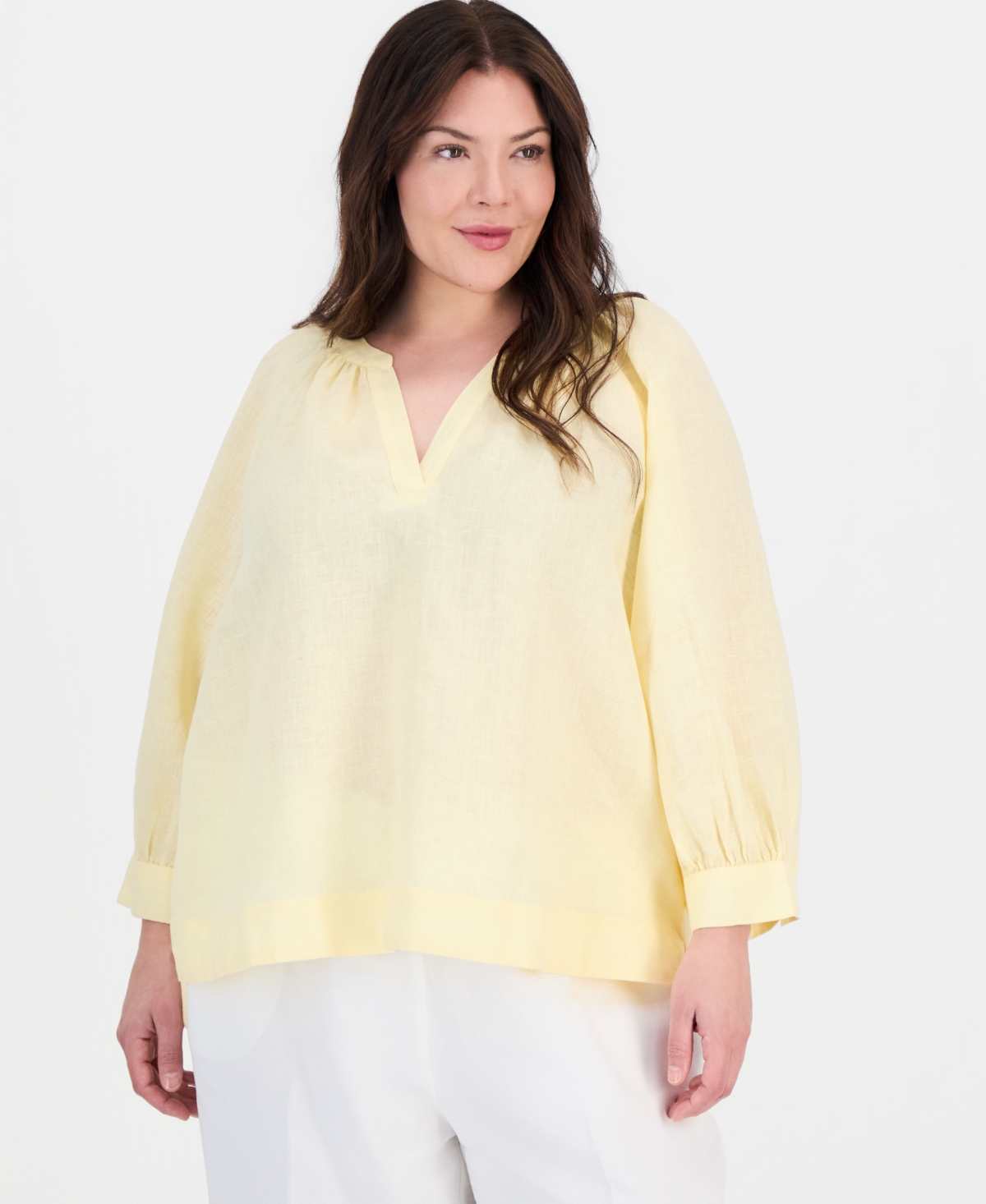 Click here for Charter Club Plus Size Long-Sleeve Top  Macys Excl... prices