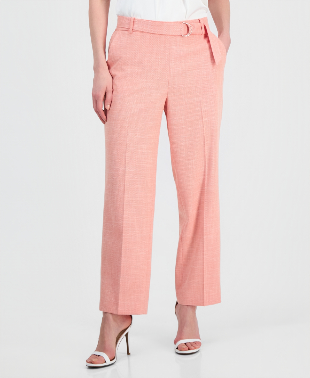 Click here for Kasper Womens Belted Pull-On Pants - Mndrin/vila I... prices