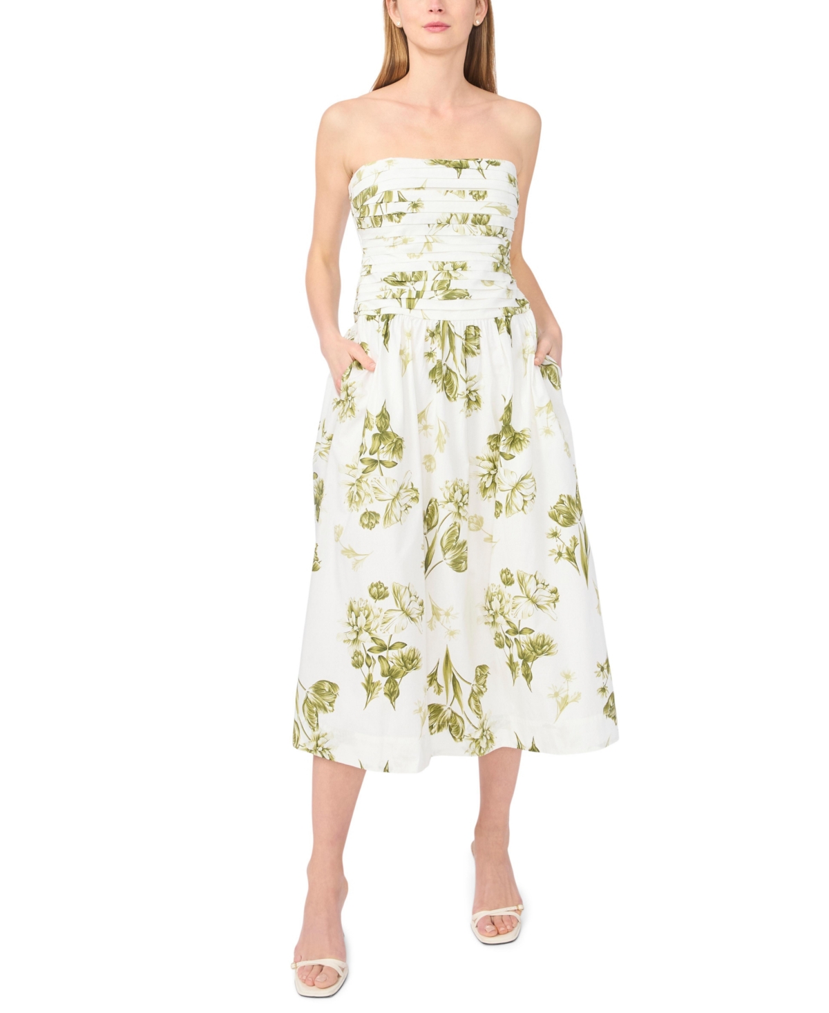 Click here for 1.state Womens Strapless Sleeveless Bodice Dress -... prices