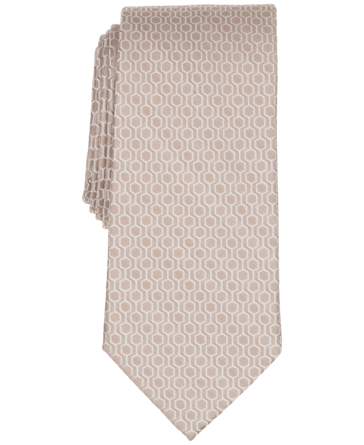 Click here for Michael Kors Mens Venture Geometric Tie - Taupe prices