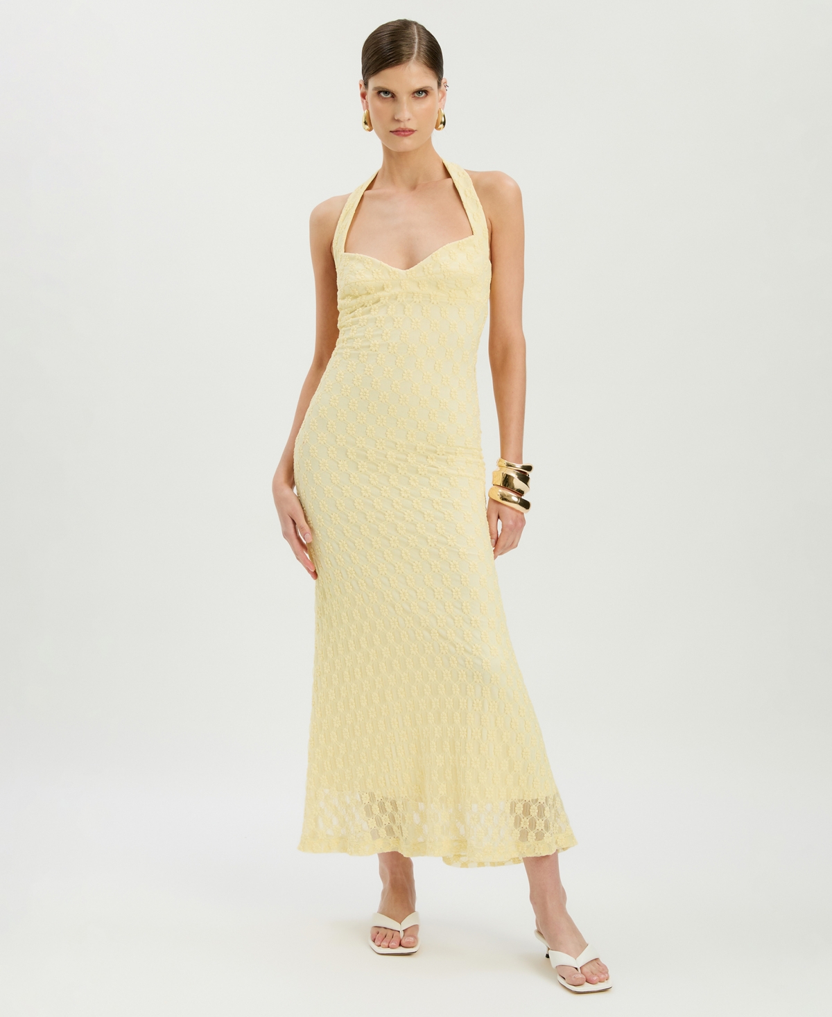 Click here for Bardot Womens Mariko Halter Neck Midi Dress - Cana... prices