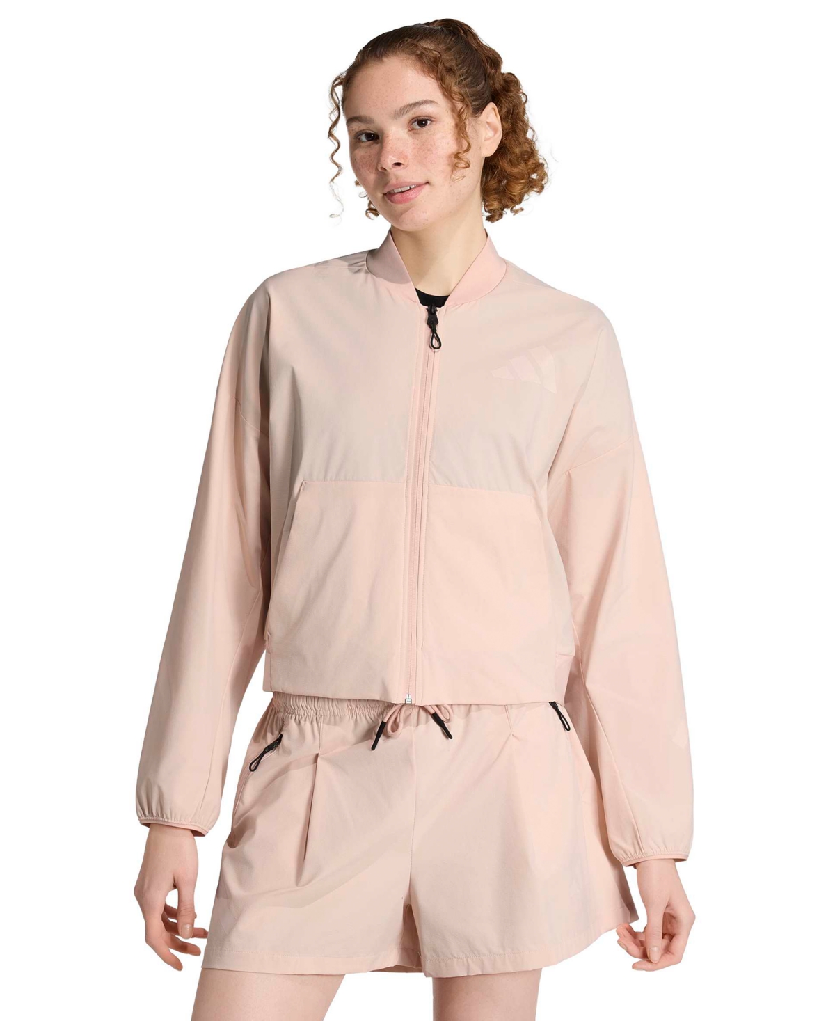 Click here for adidas Womens Sportswear Zip-Up Bomber Jacket - Bl... prices