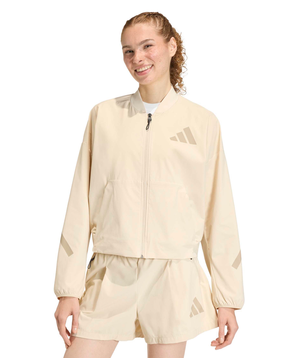 Click here for adidas Womens Sportswear Zip-Up Bomber Jacket - Cr... prices