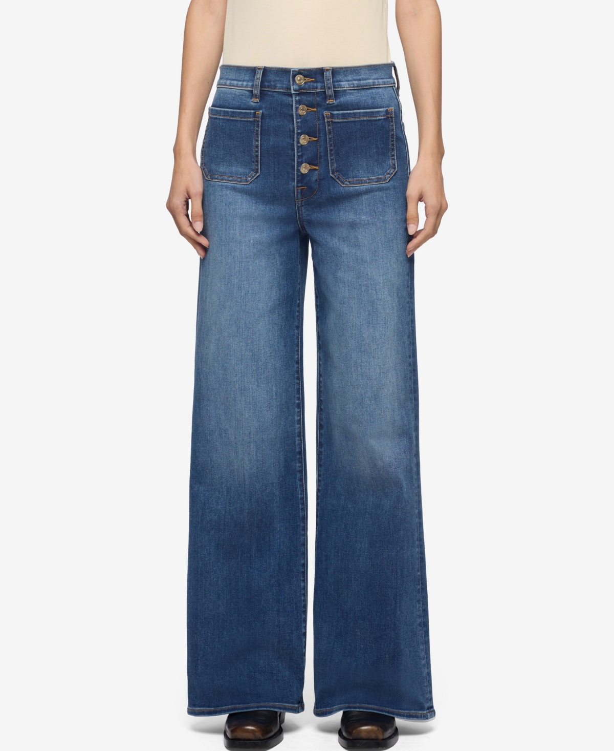 Click here for 7 For All Mankind Womens Ultra Wide Leg Jeans - At... prices