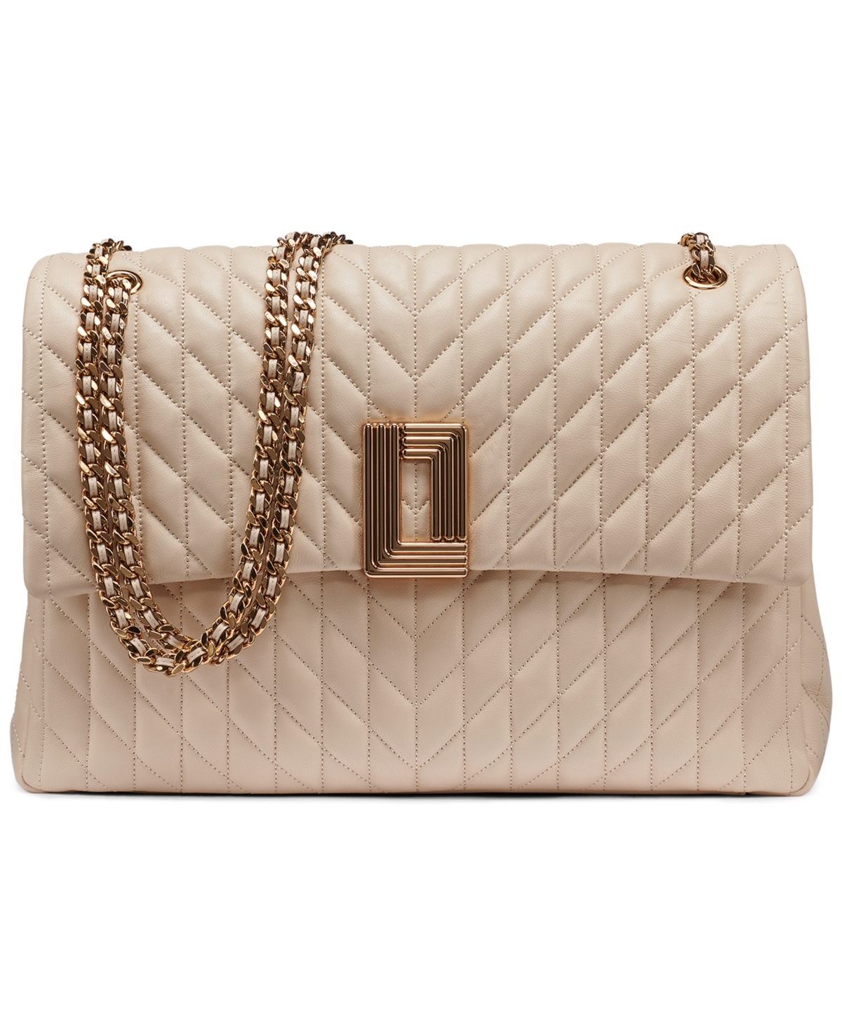 Click here for Karl Lagerfeld Paris Lafayette Large Leather Shoul... prices