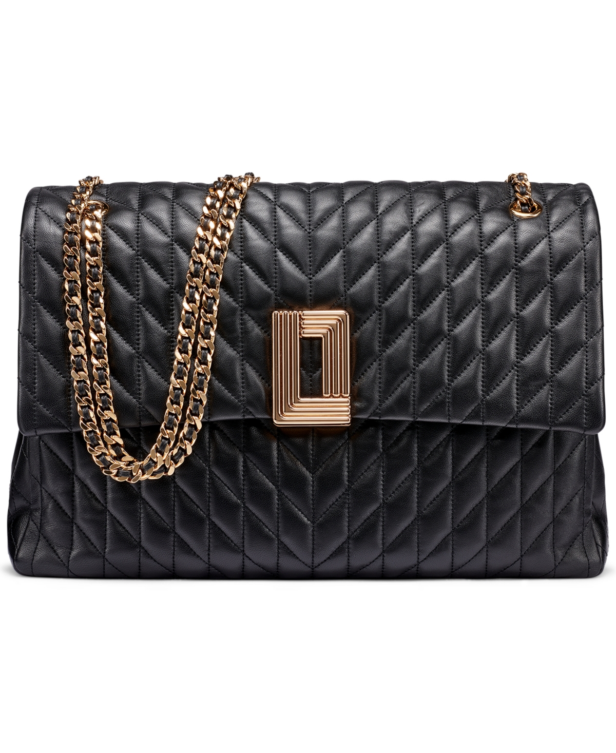 Click here for Karl Lagerfeld Paris Lafayette Large Leather Shoul... prices