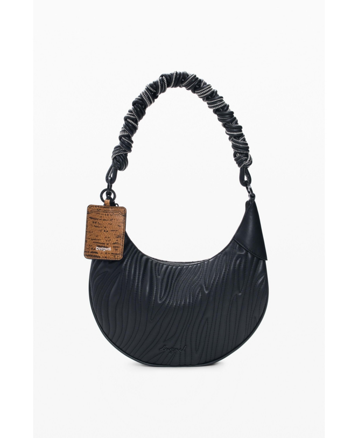 Click here for Desigual Womens Medium Oval Embossed Bag - Black prices