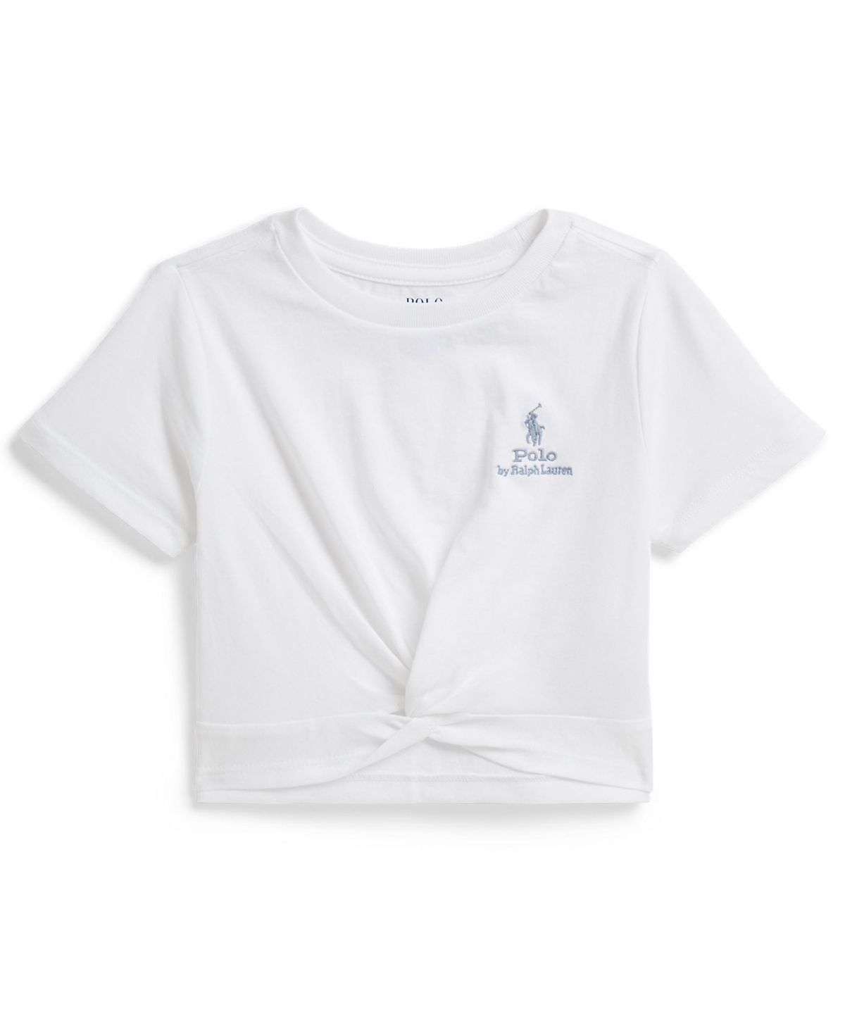 Click here for Polo Ralph Lauren Girls 2-6X Logo Knot-Front Crewn... prices