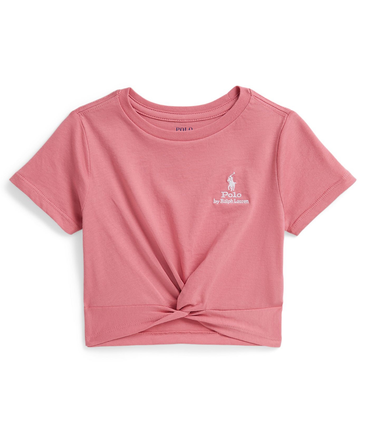 Click here for Polo Ralph Lauren Girls 2-6X Logo Knot-Front Crewn... prices