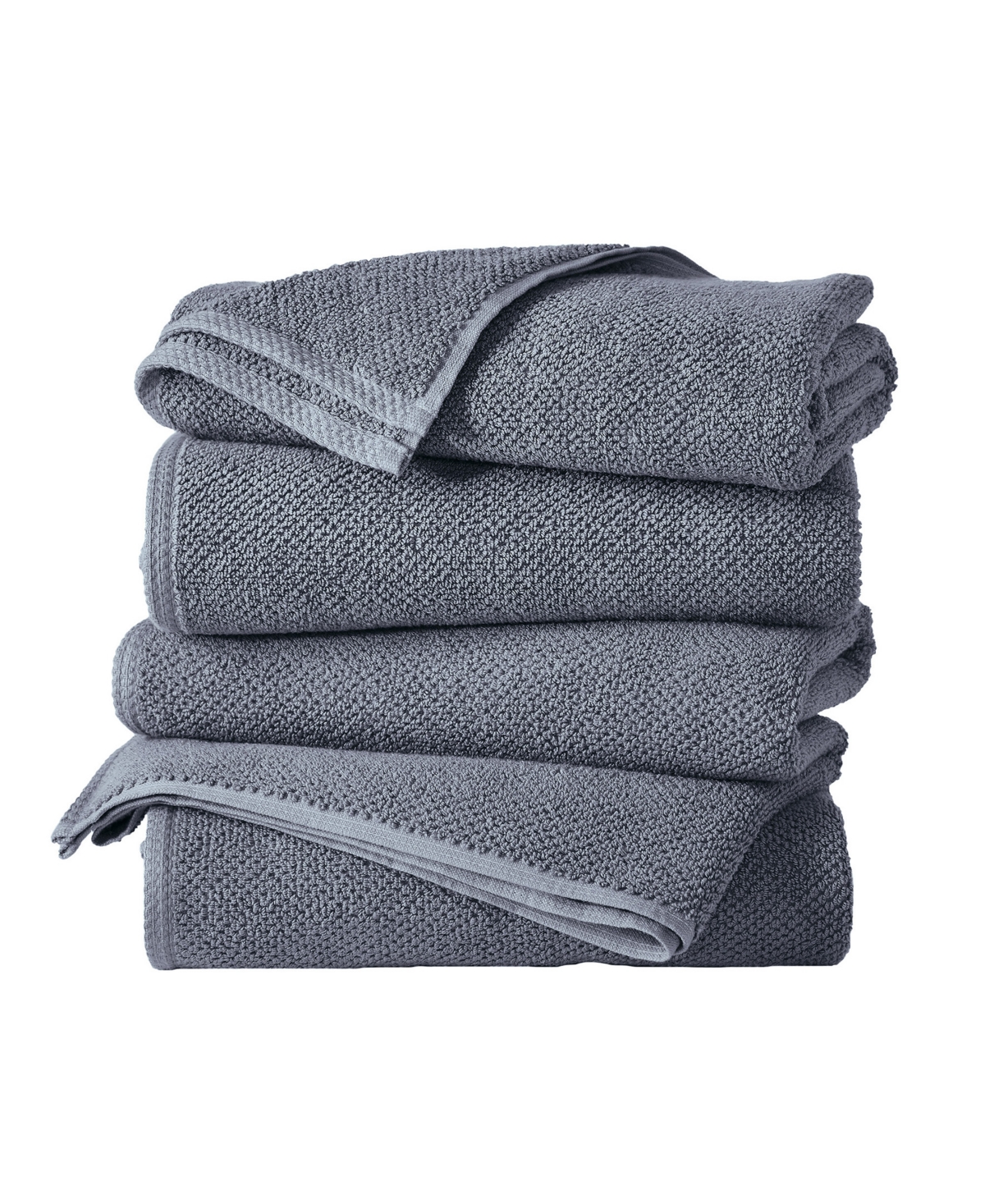 Click here for Linery & Co. Cotton Textured 4-Piece Bath Towel Se... prices