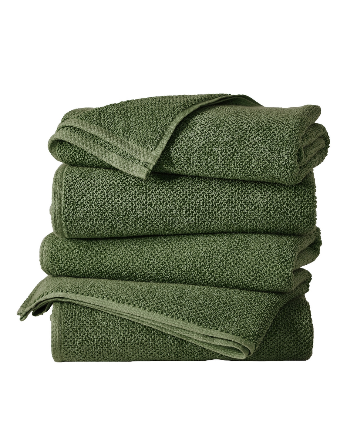 Click here for Linery & Co. Cotton Textured 4-Piece Bath Towel Se... prices