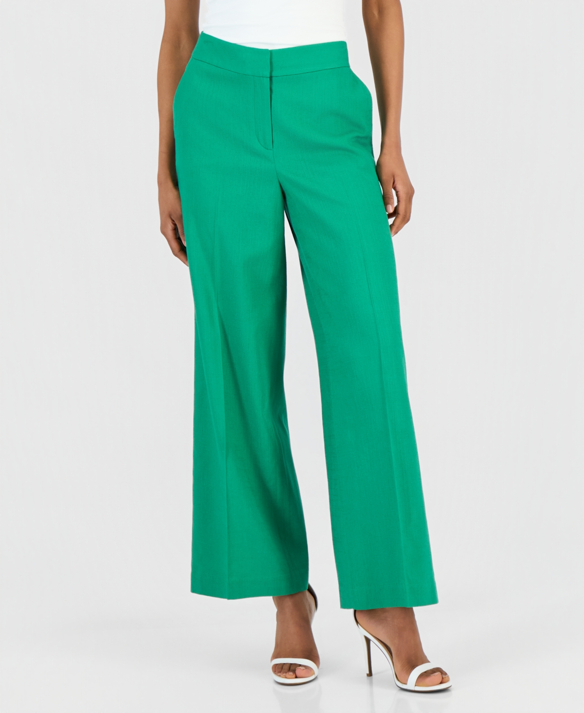 Click here for Tahari Asl Petite Mid-Rise Wide-Leg Pants - Parake... prices