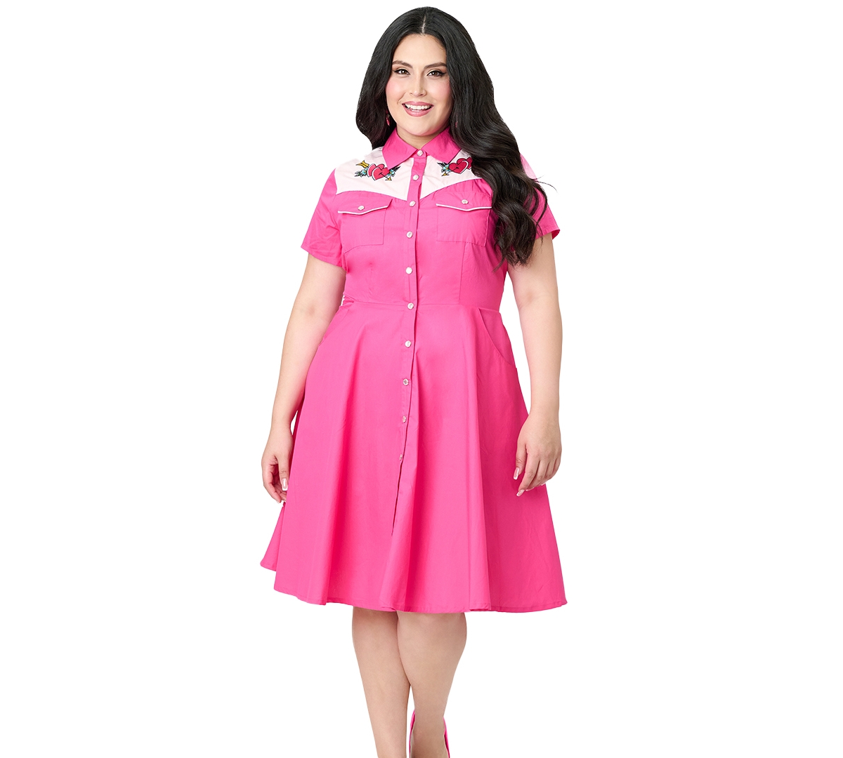 Click here for Smak Parlour Plus Size Embroidered Western Flare D... prices