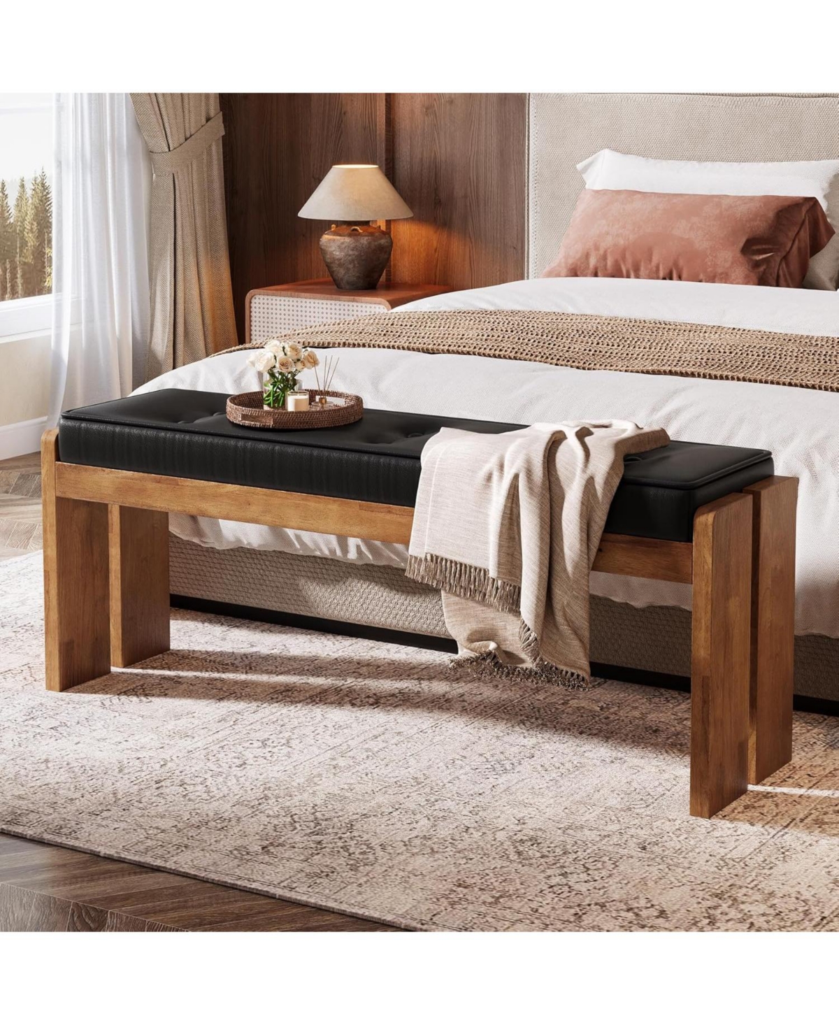 Click here for Tribesigns 47-Inch Solid Wood Entryway Bench  Mode... prices