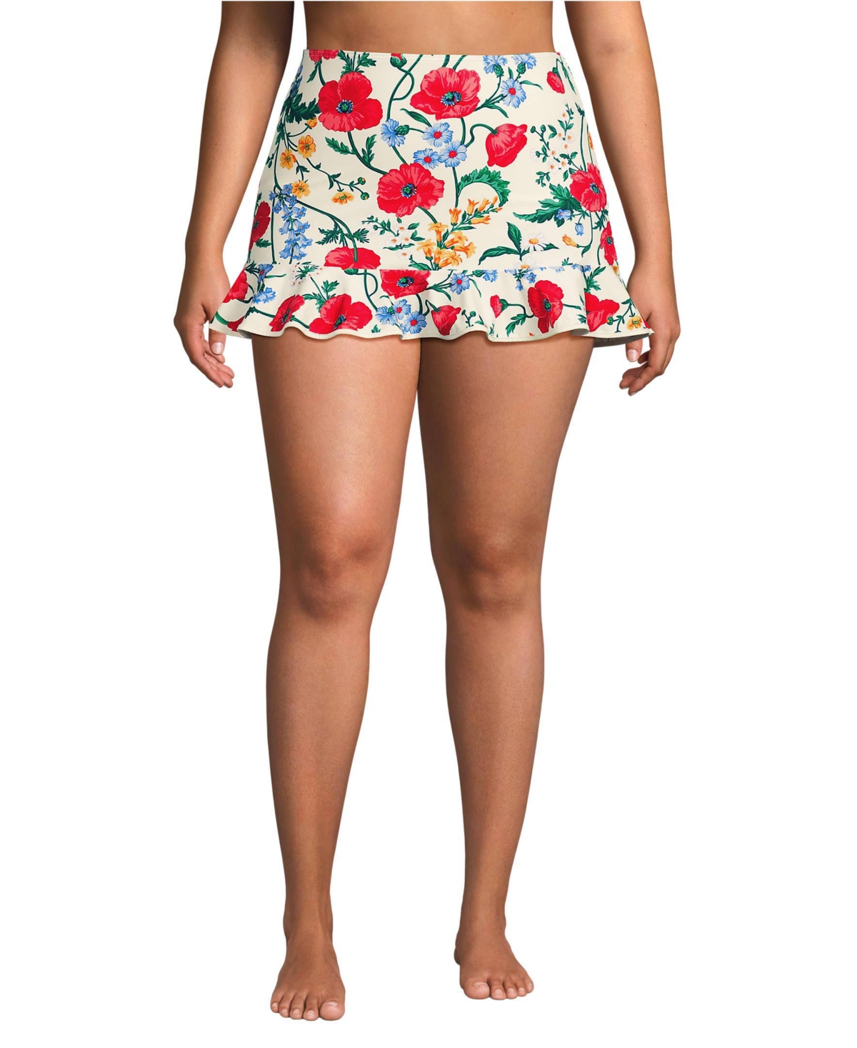 Click here for Lands End Womens Plus Size Ruffle Hem Mini Swim Sk... prices