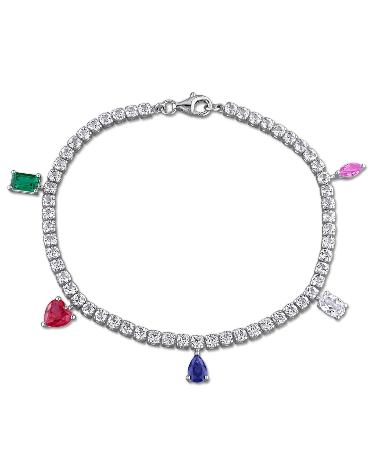 Click here for Macys Multi Created Gemstone (9-7/8 ct. t.w.) Brac... prices