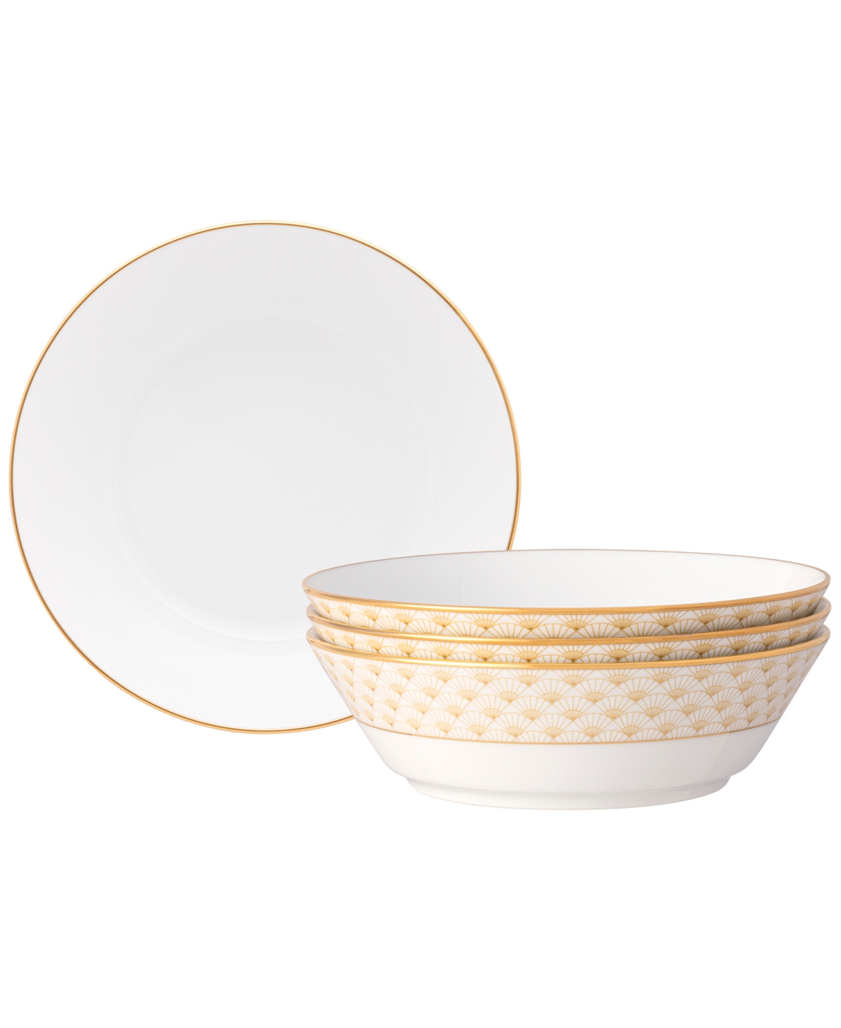 Click here for Noritake Trocadero Gold-Tone Soup Bowls  Set of 4... prices
