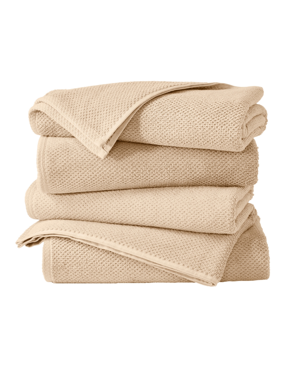 Click here for Linery & Co. Cotton Textured 4-Piece Bath Towel Se... prices