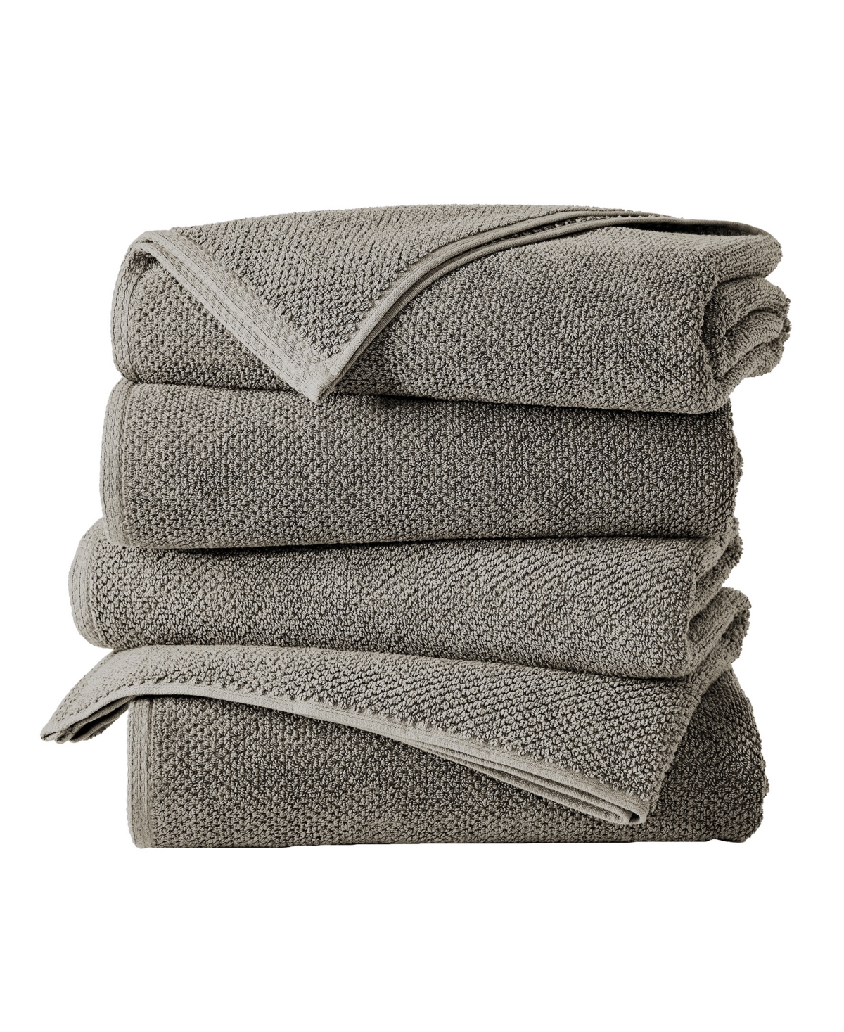 Click here for Linery & Co. Cotton Textured 4-Piece Bath Towel Se... prices
