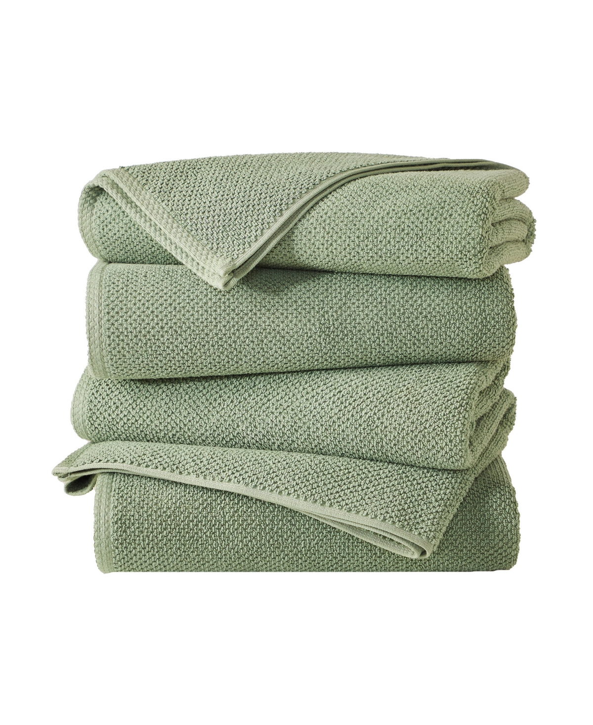 Click here for Linery & Co. Cotton Textured 4-Piece Bath Towel Se... prices