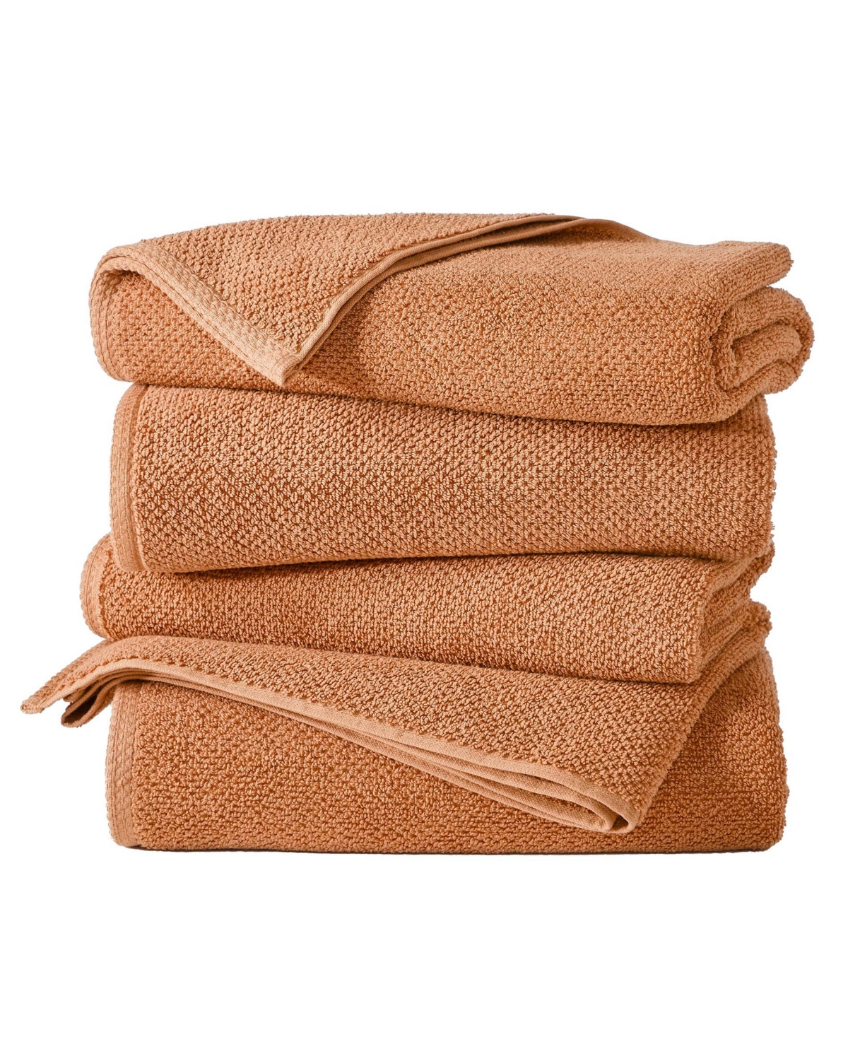 Click here for Linery & Co. Cotton Textured 4-Piece Bath Towel Se... prices